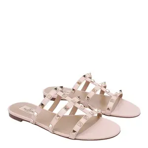 Valentino Garavani Studded Flat Sandals - Pink