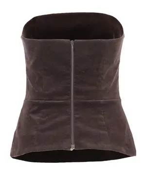 P.a.r.o.s.h Velvet Peplum Top - Black