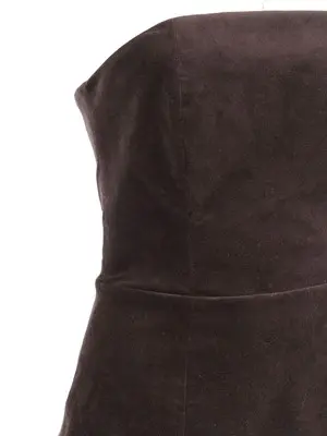 P.a.r.o.s.h Velvet Peplum Top - Black
