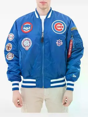 New Era Alpha Industries X Chicago Cubs Patch-detail Bomber Jacket - Blue