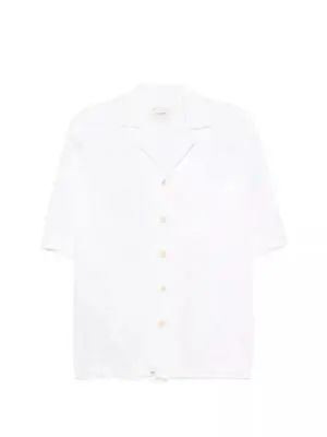 TINTORIA MATTEI 954 Floral-jacquard Short-sleeve Shirt