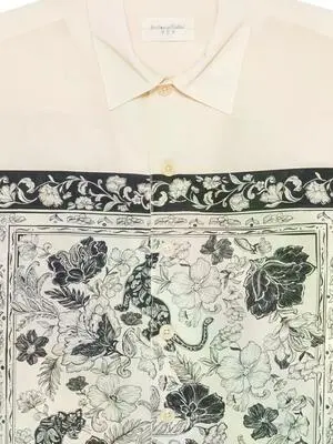 TINTORIA MATTEI 954 Floral-print Short-sleeve Shirt