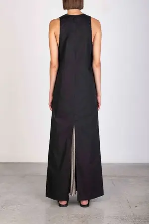 ALYSI Cotton Maxi Dress With V-neck And Drawstring