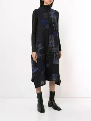 Y’s Abstract Print Knitted Dress