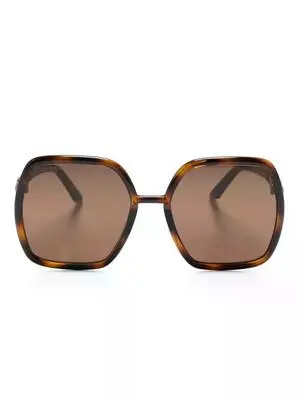 Gucci Horsebit Detail Sunglasses - Brown
