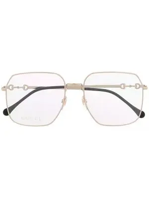 Gucci Square Frame Glasses - Gold