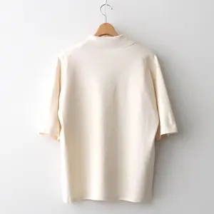 Auralee Open Collar Knit Polo Shirt