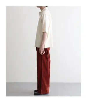 Auralee Open Collar Knit Polo Shirt