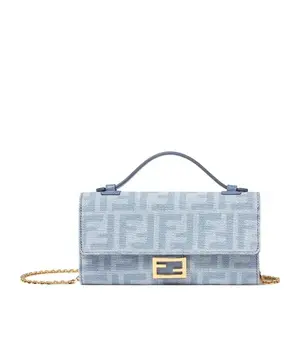 Fendi Baguette Chained Continental Wallet - Light Blue