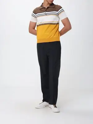 Fendi Short Sleeved Striped Polo Shirt - Multicolour