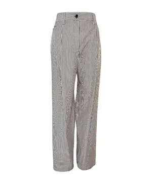 Brunello Cucinelli Striped Trousers With Belt Loops