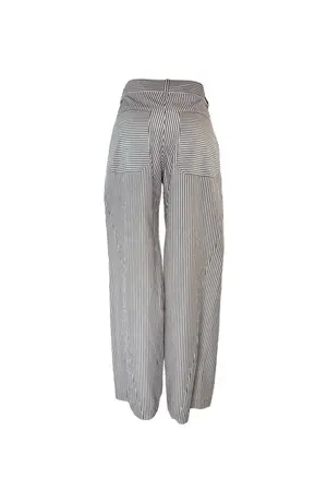 Brunello Cucinelli Striped Trousers With Belt Loops