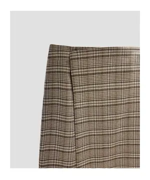 Auralee Plaid Wrap Skirt
