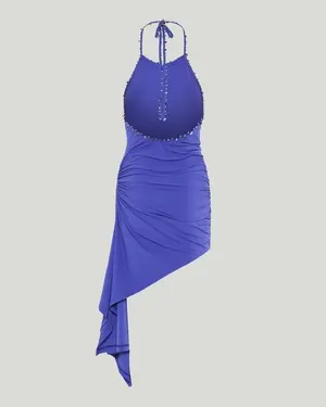 Christopher Esber Halter Neck Asymmetrical Draped Dress