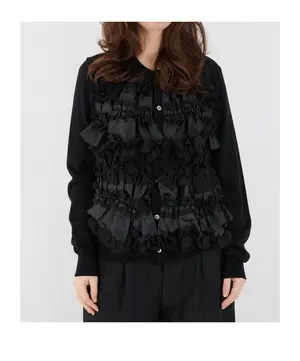 Comme Des Garçons Ruffle Cardigan - Black
