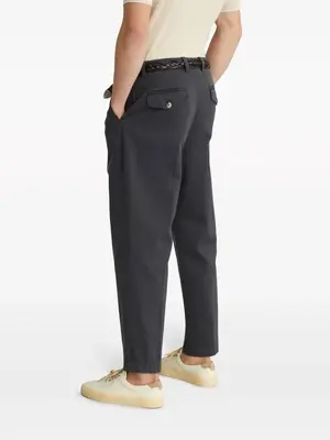 Brunello Cucinelli Pleated Cotton Trousers - Black