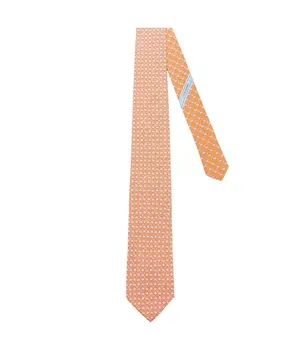 FERRAGAMO Frog Print Silk Tie