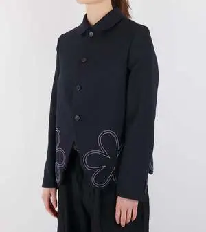 Comme Des Garçons Flower Hem Blazer