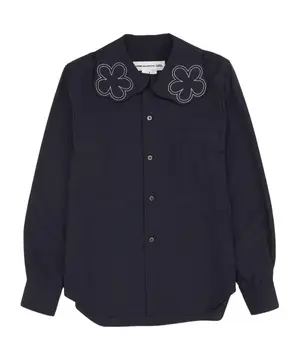 Comme Des Garçons Flower Collar Shirt - Navy