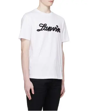 LANVIN Crewneck Logo-print T-shirt