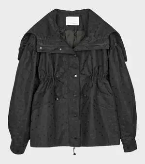 Cecilie Bahnsen Denon Jacket With Floral Print And Drawstring Waist