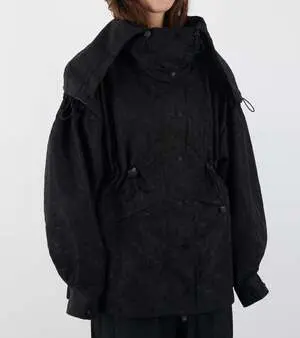 Cecilie Bahnsen Denon Jacket With Floral Print And Drawstring Waist