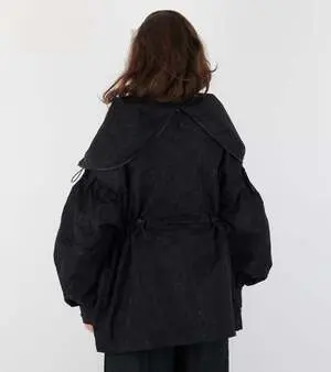 Cecilie Bahnsen Denon Jacket With Floral Print And Drawstring Waist