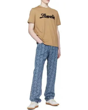 LANVIN Crewneck Logo-print T-shirt