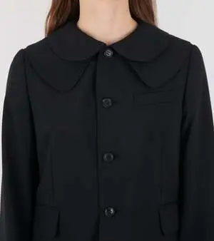 Comme Des Garçons Double Collar Wool Blazer