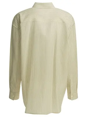 Auralee Stripe-pattern Wool Shirt