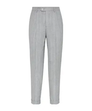 Brunello Cucinelli Striped Tailored Trousers