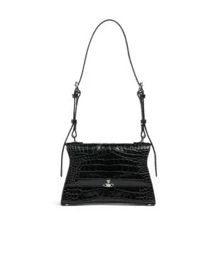 VIVIENNE WESTWOOD Bianca Embossed Croc Effect Shoulder Bag