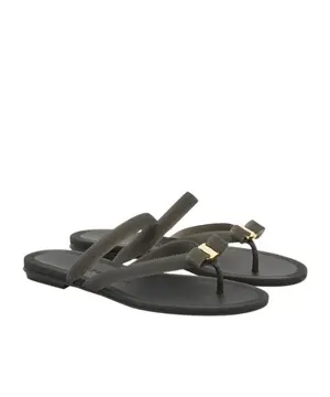 FERRAGAMO Vara Bow Jelly Thong Sandals - Black