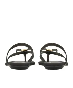 FERRAGAMO Vara Bow Jelly Thong Sandals - Black