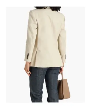 Brunello Cucinelli Lapel Long-sleeved Suit Jacket - Nude