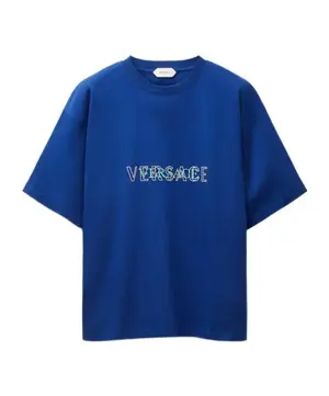 Versace Embroidered-logo Cotton-jersey Regular T-shirt