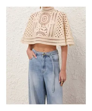 Zimmermann Indra Cropped Cape - Tea
