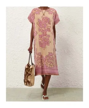 Zimmermann Aster Floral Jacquard Midi Dress