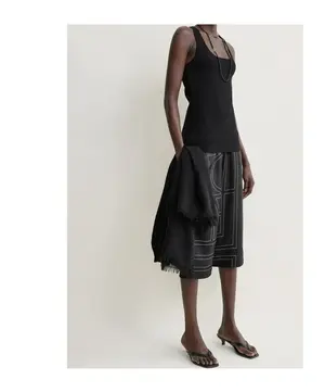 TOTEME Monogram Embroidered Relaxed Shorts - Black