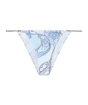 Emilio Pucci Printed Tie-side Bikini Briefs - Light Blue