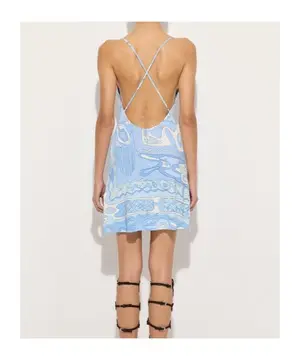 Emilio Pucci Angoli Printed Open Back Mini Dress