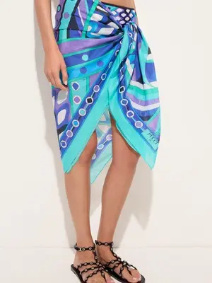 Emilio Pucci Vivara Printed Pareo - Blue