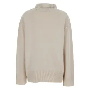 Soft Goat Ribbed Knitwear With Long Sleeves