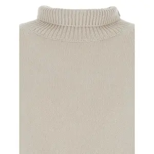 Soft Goat Ribbed Knitwear With Long Sleeves