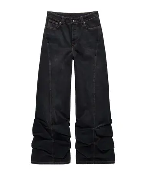 AVAVAV Ruffled Wide-leg Jeans