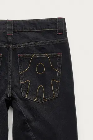 AVAVAV Ruffled Wide-leg Jeans