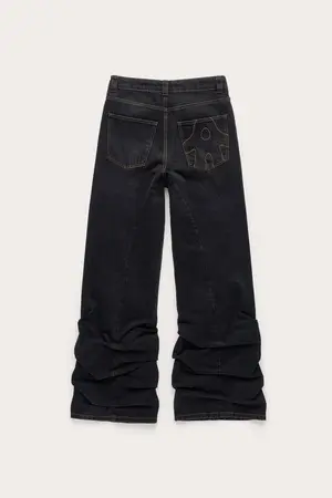 AVAVAV Ruffled Wide-leg Jeans