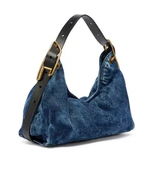 DIESEL® D-line Denim Shoulder Bag - Medium Blue