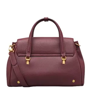 Thom Browne Small Bolton Pebbled Leather Tote Bag