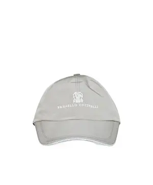 Brunello Cucinelli Brunello Cucinelli Embroidered Baseball Cap Gray